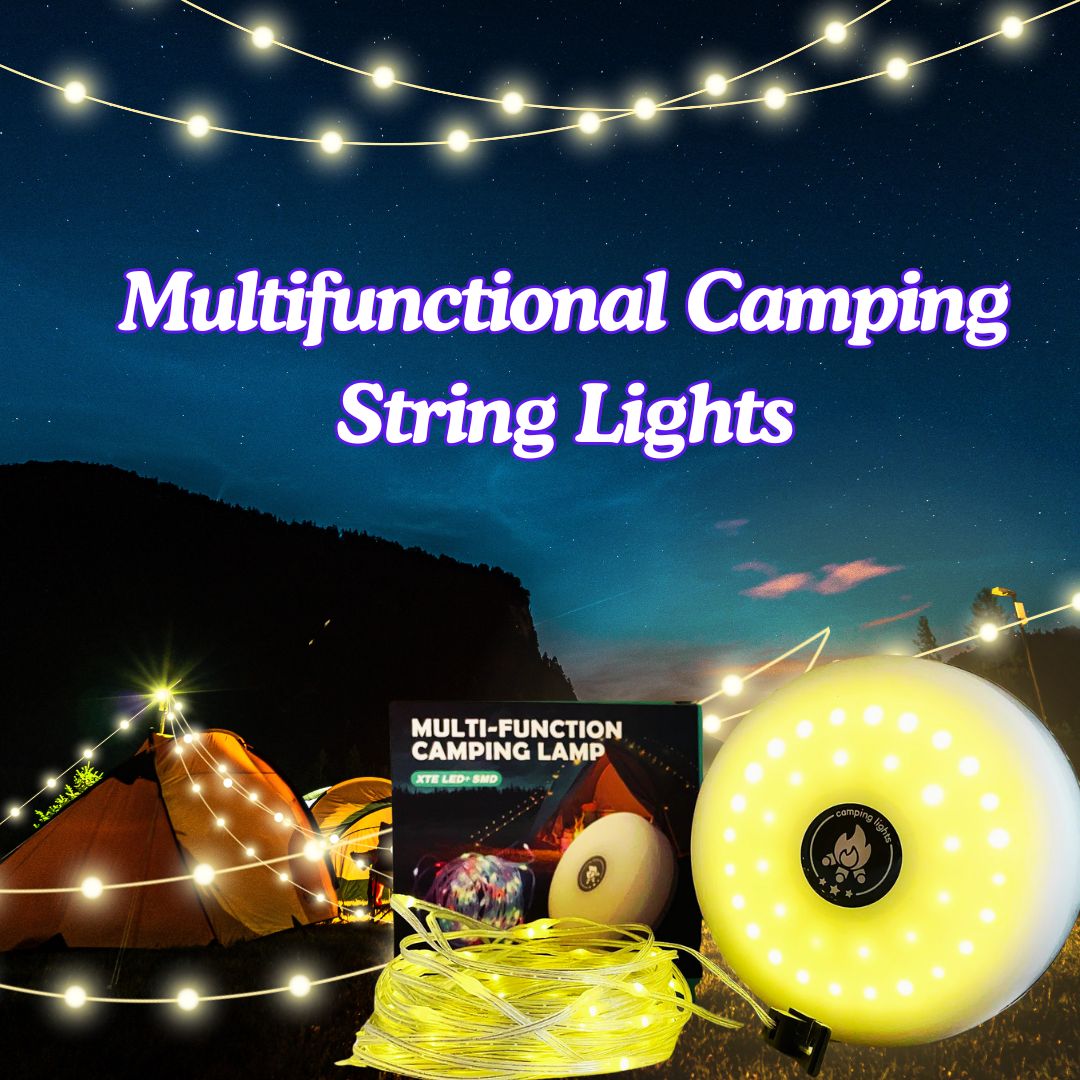 Multifunctional LED Outdoor Camping Colorful Atmosphere String Lights ...